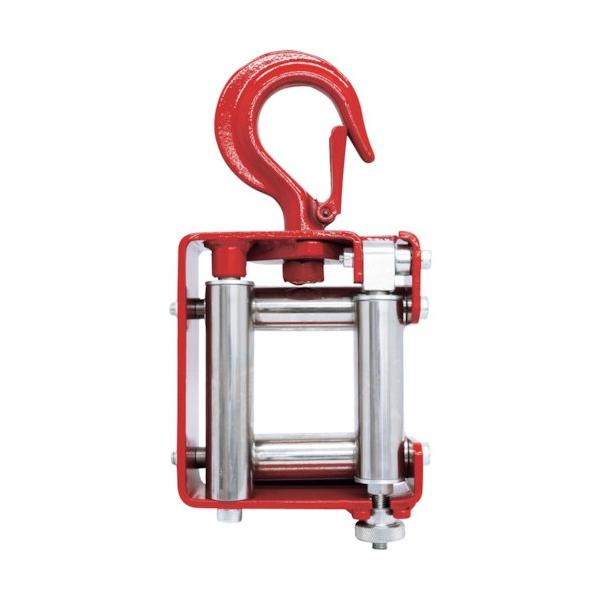 ■特徴 ローラー部はステンレス製でさびにくくなってます。 ロープおよび被覆電線などφ50までの線径に最適です。 光ケーブルや電話線、同軸線などの細い線も噛みこまない井桁構造です。  ■用途 通信、電力ケーブルの延線に。 架空線および内線工事...