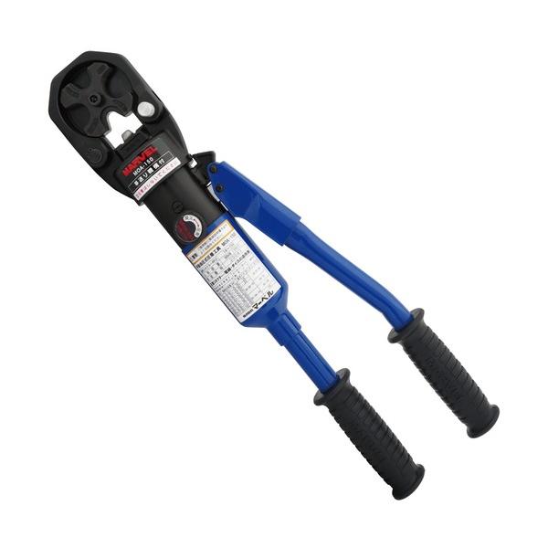 ■特徴 早送り機能付で、端子の仮押さえが素早く出来ます。 ヘッド部が180度回転可能です。 日本製のJIS規格品です。 ■用途 銅線用裸圧着端子用、銅線用裸圧着スリーブ（P、B）用として ■材質 本体:スチール、NBR（ニトリルゴム）、PO...