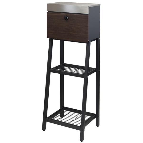 ●スタンドタイプ:置くだけで使用可能なスタンド式。  壁掛け式とは異なり面倒な施工の手間がかかりません。   ●投函可能目安サイズ:レターパックライトやネコポスが投函可能です。   ●セキュリティ:鍵付きなので防犯面に安心です。  ダイヤル...