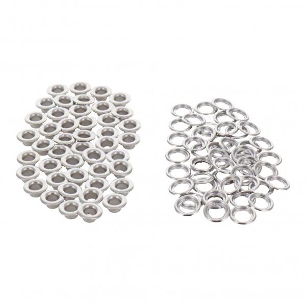 ●真鍮製でサビにくく、丈夫で変形しにくい。 【用途】 ●ハトメ作業時の追加用のハトメ玉です。 ●ハトメ穴径:約4.3mm ●取付生地厚:2.0mmまで ●ハトメ玉(組数):40組入(シルバー) ●材質:真鍮   【サイズ】 4.3×9mm ...