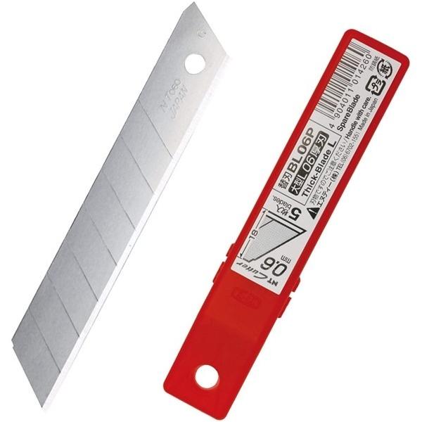 L型厚刃5枚入りです。 特厚刃採用でしっかりと安定した使用感です。 刃厚(mm):0.6 適合本体:カートリッジ式(連発)を除くL型全般 パック入数(枚):5   【サイズ】 100mm 【入数】 5枚 BL06P