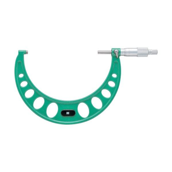 ■特徴 フレームは塗装仕上げです。 測定面は超硬チップ付です。 基準棒付です。  ■用途 外側寸法の測定に。  ■材質 フレーム：球状黒鉛鋳鉄●スピンドル：高炭素クロム軸受鋼 ●メーカーコード:151075 ●測定範囲(mm):125〜15...