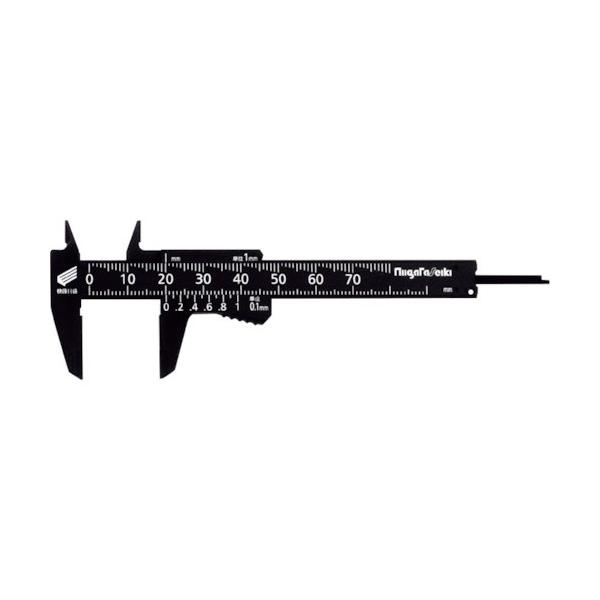 ■特徴 快段目盛りで読み取りが容易です。 細かな数値が不要な時に便利な１ｍｍ読みバーニヤ付です。 付属シールで目盛りをカスタマイズできます。  ■用途 簡易測定に。  ■仕様 マグネット付 測定範囲0〜70mm 外測、内測、深さ、段差測定 ...