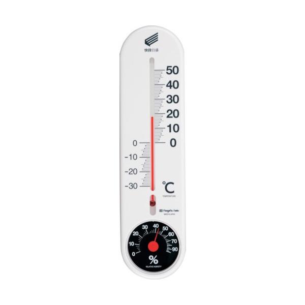 ■特徴 遠くからでも一目でわかる大型数字＆階段状目盛です。 ご家庭やオフィスの「決まり」に合わせて、目印を貼れる目安ポイントシール付です。 高精度センサー搭載です。 室内用/壁掛け式です。  ■用途 ご家庭や職場などでの温度、湿度管理に。 ...