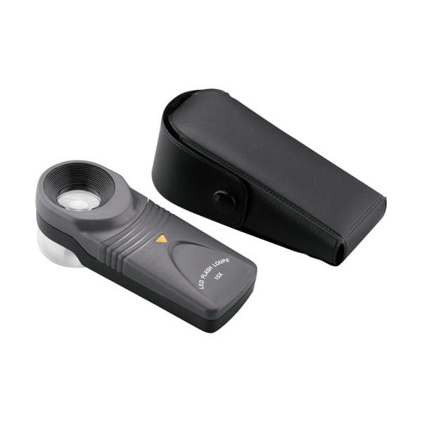 倍率の高いレンズを装着。 プロ向け。 耐久性抜群のLEDライト使用。 ポジ・ネガフィルム等の点検向け。レンズ径:30mm 倍率:10倍(2枚レンズ) 電源:単4形乾電池×3本使用(別売) ルーペ ルーペ 虫眼鏡 拡大鏡  【付属品】 収納用...