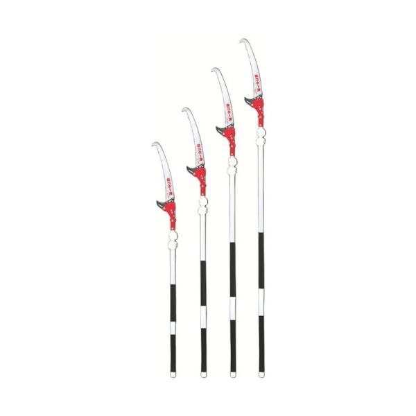 高い枝木の剪定用 杉や桧の枝打ち用 刃長(mm):390 全長(mm):1500〜4000 切断能力(mm):約130(生木) 適合替刃:N-760-1 伸縮:5段階伸縮 高枝ノコギリ 高枝のこぎり のこぎり ノコギリ 鋸  【サイズ】 4...