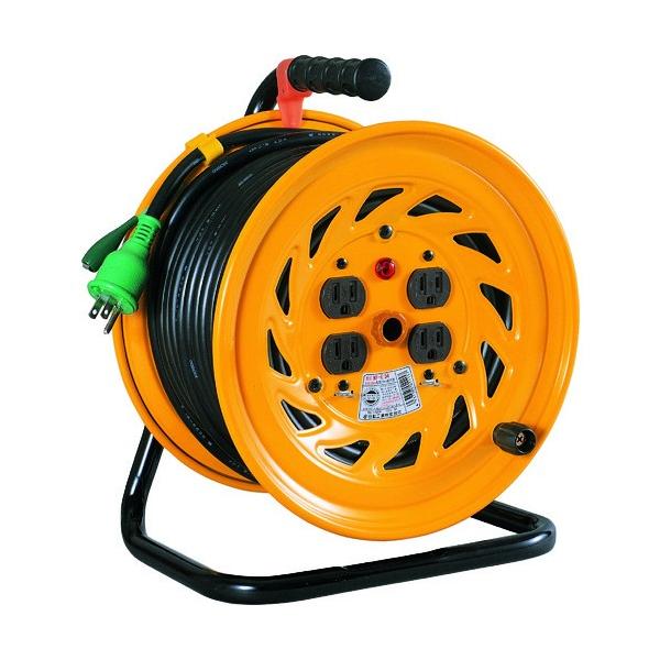 ■特徴 2芯3芯どちらのコンセントでも使用できる「ポッキンプラグ」採用のロングセラー商品です。 首ダレしない1本足フレームです。  ■仕様 アース付 限度電流：15A ケーブルとドラムの回転を同時に止める「ドラムストッパー」付  ■注意点 ...