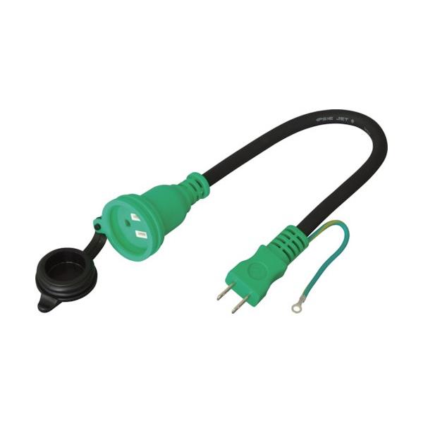 商品画像はイメージ画像です。実際とは異なる場合がございます。 ■特徴 防雨型プラグをスリムなプラグに変換します。  ■用途 住宅設備の屋外コンセントを使用するときに。  ■仕様 コンセントキャップ付き 電線種：VCT  ■材質 電線(mm「...