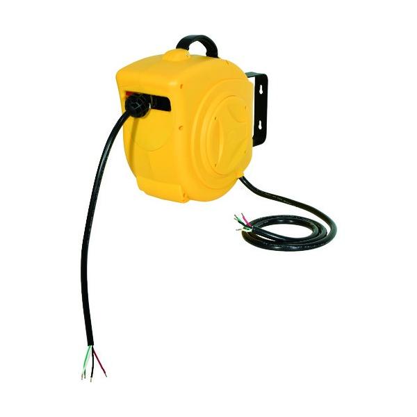 ●動力用三相200V自動巻き取り式電工ドラムです。 ●自動整列巻きです。 ●コード先端切放しです。(プラグは付いていません) ●最大許容電流:15Aです。(20A以上のプラグ・コンセントを使用しても15Aまで) ●プラグ・コンセント付も製作...