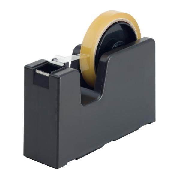 テープの「折り返しタブ」が、テープカッターで自動作成できます。 ●色:ブラック ●最大テープ幅(mm):18  カッタ、切断機  【サイズ】 191 x 64 x 128 mm 【重量】 1250.000G 【材質】●本体:ABS樹脂●刃:...