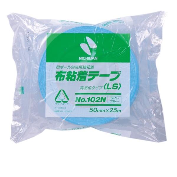 商品画像はイメージ画像です。実際とは異なる場合がございます。 柔軟性に富んだ作業性の良い、高品質の布粘着テープで重量物の封かんに最適です。 No.102Nは13色と豊富なカラーバリエーションで識別封かんなどに最適です。 ●色：ライトブルー ...