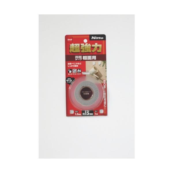 ■特徴 凹凸面やザラザラ面の接着に対応致します。  ■用途 合板・ベニヤなどの粗面に。  ■仕様 粘着力：10.2N/10mm  ■材質 基材:アクリルフォーム 粘着剤:アクリル系   【サイズ】 15mm×1m 【入数】 1巻 T4590