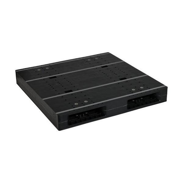 ■特徴 ガスアシスト成形により、強さと軽さを両立したパレットです。  2点支持下の自動倉庫での使用にも対応可能です。  （条件は必ずご相談下さい） 積載面は滑り止めテープ付きです。  滑り易い積載物もガッチリホールドします。  1100×1...