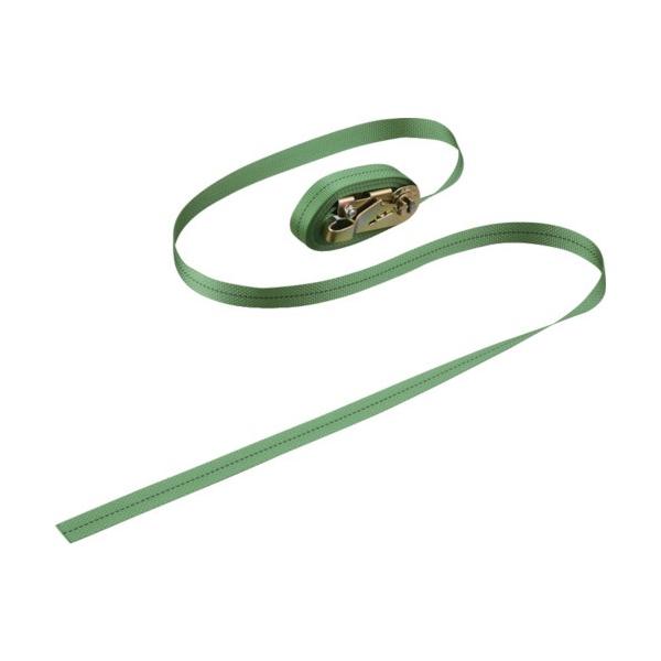 商品画像はイメージ画像です。実際とは異なる場合がございます。 ラチェット式により簡単な操作で確実な荷締め作業ができるベルトです。 ベルト側面のセーフティラインにより使用廃止基準が一目で分かります。 用途 トラックの幌張り、荷物固定に。 大型...