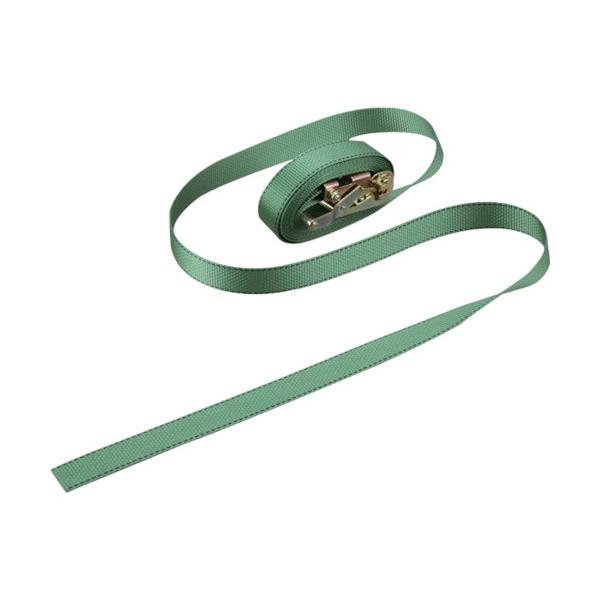 商品画像はイメージ画像です。実際とは異なる場合がございます。 ラチェット式により簡単な操作で確実な荷締め作業ができるベルトです。 ベルト側面のセーフティラインにより使用廃止基準が一目で分かります。 用途 トラックの幌張り、荷物固定に。 大型...