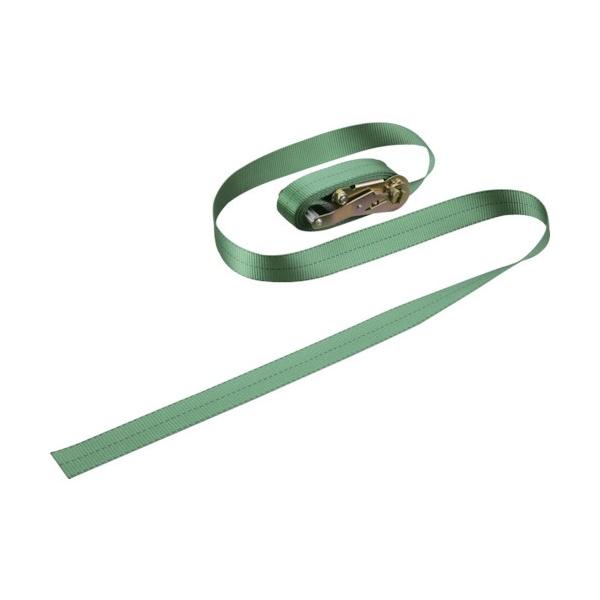 商品画像はイメージ画像です。実際とは異なる場合がございます。 ラチェット式により簡単な操作で確実な荷締め作業ができるベルトです。 ベルト側面のセーフティラインにより使用廃止基準が一目で分かります。 用途 トラックの幌張り、荷物固定に。 大型...