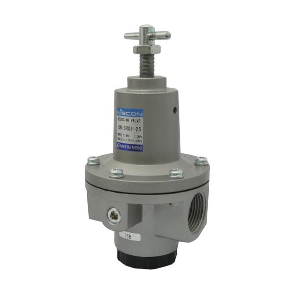 ■特徴 ダイヤフラム式の大容量の減圧弁です。  ■用途 空気の圧力を調整し、空気圧機器に最適な圧量の空気を供給するために。  ■仕様 流体温度：5〜60℃ ●設定圧力(MPa):0.05〜0.85 ●使用圧力(MPa):1 ●処理空気流量(...