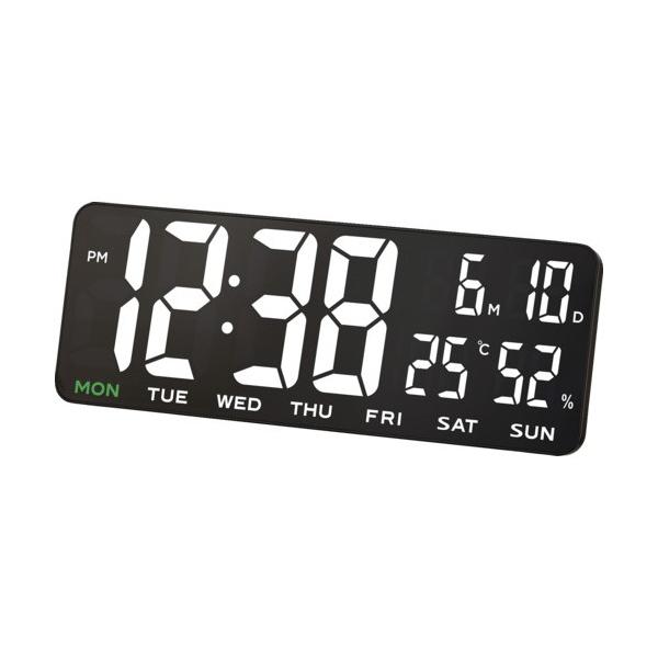 ■特徴 スタイリッシュな大型サイズのデジタルLED時計です。 ■用途 掛け置き(背面スタンド)両用で広くご利用いただけます。 ■仕様 LED カレンダー 温度 湿度 12/24時間切替 夜間2段階自動減光機能 ■材質 プラスチック ガラス ...