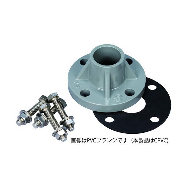 ■特徴 フランジ、パッキン、ボルト・ナットのセット品です。 （1セット分） ■仕様 JIS5K CPVCフランジ、パッキン、ボルト・ナット ■材質 フランジ:CPVC（目安〜80℃)、パッキン:EPDM、ボルト・ナット・ワッシャー:SUS3...