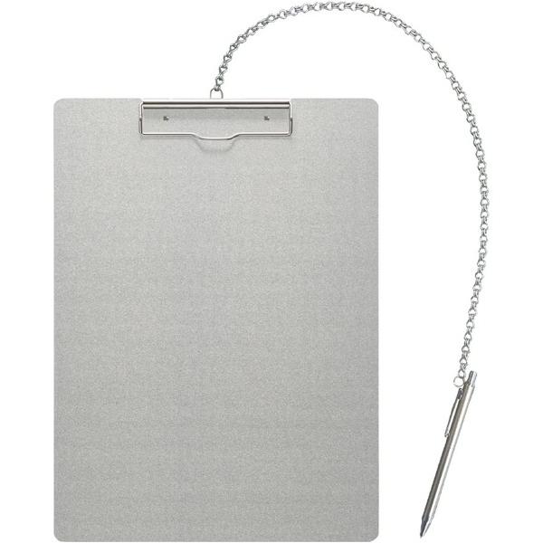 オール金属製のバインダーで、本体はアルミの為、軽量かつ丈夫で異物混入を防ぎます。 HACCP運用の手助けをします。 オール金属製（替え芯除く）の専用ボールペン（BSL-DWR）を標準装備しています。 サイズ:B4 仕様:縦 チェーン・ペン付...