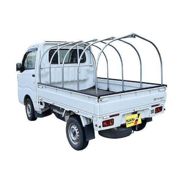 ■特長 骨組みだけのセットとなっております。  ■用途 軽トラック荷台用。  ■仕様 色:シルバー 骨組みだけのセットとなっております。   【入数】 1式 KTD1100