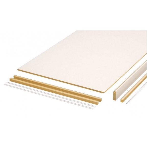 コード:07013003 棚板の下面は各色パーティクルボード素地になります 耐荷重の目安値:200kg ●セット内容: 前框x1本 棚板x1枚 受桟x1セット 雑巾摺x1セット ビスセットx1セット   【サイズ】 幅1350×奥行926m...