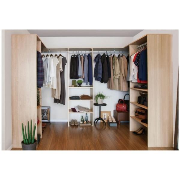 シンプル&amp;大容量のU型ウォークインクロゼット ●Aセット内容: 天板×1:N3TT-D4W14-IJ-A 天板×1:N3TT-D4W18-IJ-A ショート側板×2:N3SG-D4H01-IJ-A 仕切板×2:N3TS-D4H19-...