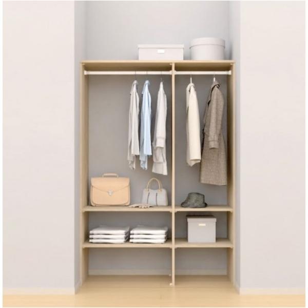 奥行600mm 高さ設定:1990mm ●セット内容: 天板×1:N3TT-D6W14-LW-A 側板×2:N3TG-D6H19-LW-A 仕切板×1:N3TS-D6H19-LW-A 棚板(可動・固定兼用)×2:N3TA-D6W06-LW-...