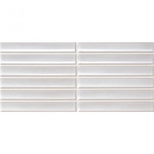 緩やかなカーブを表現した凹面状のボーダータイル。  窯変とメタルの表情が和にもモダンにも相性の良い素材です。  形状:145×20ボーダー凹面 「ネット貼り」 標準寸法（mm）:約145×20 厚さ（mm）:約8.5 目地共寸法（mm）:約...