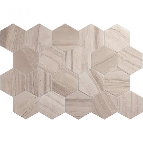 古代ギリシャ語で“石”を意味する「リトス」。  美しい大理石模様を、いまだ人気が衰えない六角形の形状で表現しています。  古典的な彫刻美術の世界を彷彿とさせる柔らかなマット仕上げの風合いは、床・壁どちらにも映える、時代を超越したエレガントな...