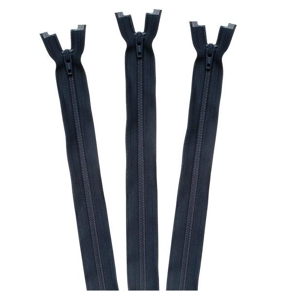 サイズ:長さ56cm 素材:テープ部分:ポリエステルチェーン部分/樹脂 入数:同色3本入り 生産国:日本 柔らかくて使いやすいファスナーで、すっきりしたデザインの洋服にオススメです。 日本紐釦、ビスロンオープンファスナー、56cm、3本入り...