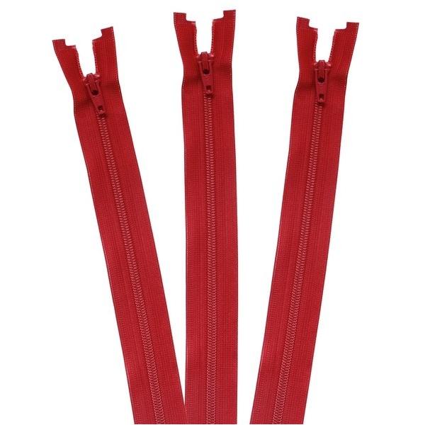 サイズ:長さ56cm 素材:テープ部分:ポリエステルチェーン部分/樹脂 入数:同色3本入り 生産国:日本 柔らかくて使いやすいファスナーで、すっきりしたデザインの洋服にオススメです。 日本紐釦、ビスロンオープンファスナー、56cm、3本入り...