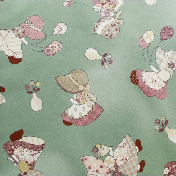 ■サイズ/巾約110cm×1mカット ■素材:綿100％ パッチワークにもおすすめのプリント生地です。  ボンネットを被った女の子“スーちゃん”が可愛い「サンボンネットスー」シリーズです。  ■サイズ/巾約110cm ■素材/綿100% ス...