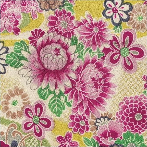 【サイズ】 巾約73cm×3m切売カット 【カラー】 菊 黄緑系 【入数】 3m HR2D3M