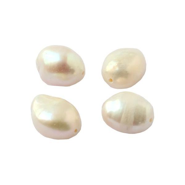 サイズ: 約W7×H10×D6mm 素材: 淡水パール 入数: 4個 生産国: 中国 大人アクセに取り入れたいリッチな淡水パールです。  ピアスやイヤリング、ネックレスなどの主役に最適。  淡水パールとは…海水ではなく淡水、湖水で育った真珠...