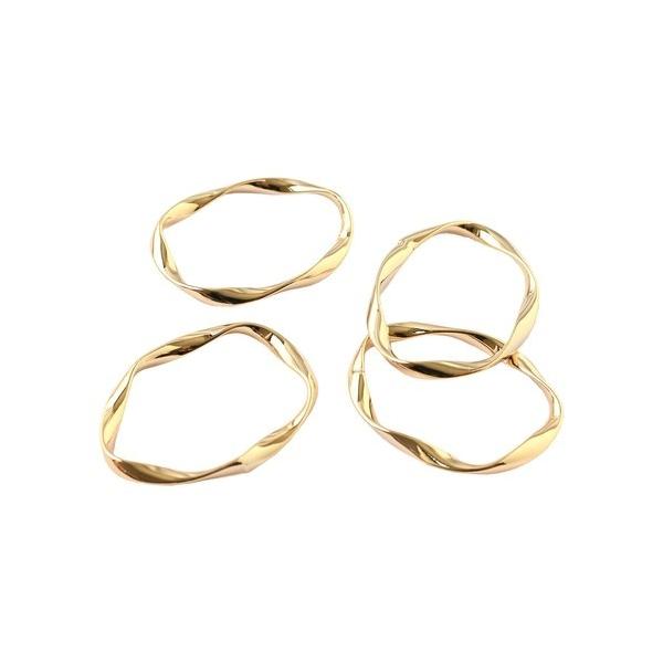 サイズ: 約26×32mm 素材: 合金 入数: 4個 生産国: 韓国 ピアスやイヤリングのパーツにおすすめのリングパーツです。  単品でも重ね付けしても存在感があり、レジンの枠としてもオススメです◎ アクセサリーパール、メタルパーツ、リン...