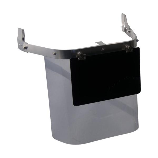 ■特徴 ヘルメット取付タイプの防災面です。 使いやすさ安全性、安心の国内製造です。 ■用途 工場内での有害光線、輻射熱からの顔面保護に。 ■仕様 種別:ヘルメット取付型防災面 面体:クリアー 遮光プレート付 装着方式:ヘルメット取付型 ■材...