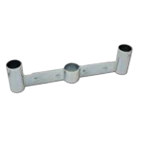 【商品説明】  ●二面鏡取付金具は、支柱や電柱取付金具などに鏡面を左右2面取付ける場合に必要となる金具です  ●支柱・電柱取付金具・L型壁金具・吊下金具に取り付けできます 【仕様】 「適合機種」アクリル丸形 「適合支柱」Ф48.6用 「材質...