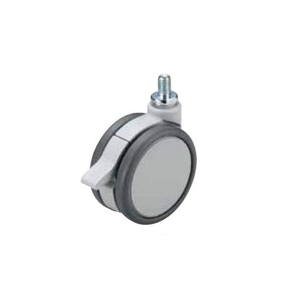 デザイン性の高いスリムタイプキャスターです ●材質 本体:ナイロン 車輪:ナイロン+ウレタン巻き カバー:ナイロン(ライトグレー/オレンジ/ホワイト/ブルー/イエロー/ピンク)、ABS(クローム/木目)   【カラー】 ライトグレー 【入数...