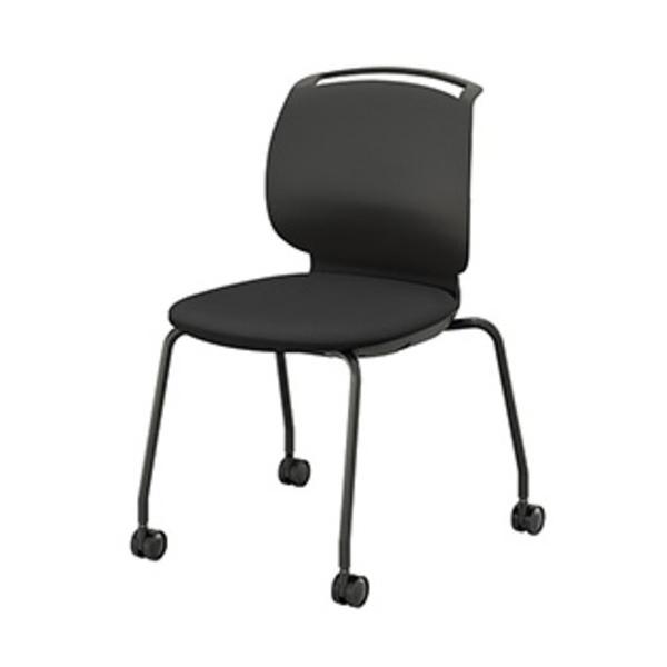 ■特徴 厚みのある座面と骨盤を中心に支える背もたれの設計が特徴です。 ■用途 ミーティング用 ■材質 張地:抗ウイルス布張り、クッション:モールドウレタン、シェル:PP＋GF樹脂成型品、フレーム:φ19.1mmスチール丸パイプ塗装仕上、キャ...