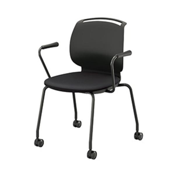 ■特徴 厚みのある座面と骨盤を中心に支える背もたれの設計が特徴です。 ■用途 ミーティング用 ■材質 張地:抗ウイルス布張り、クッション:モールドウレタン、シェル:PP＋GF樹脂成型品、フレーム:φ19.1mmスチール丸パイプ塗装仕上、キャ...