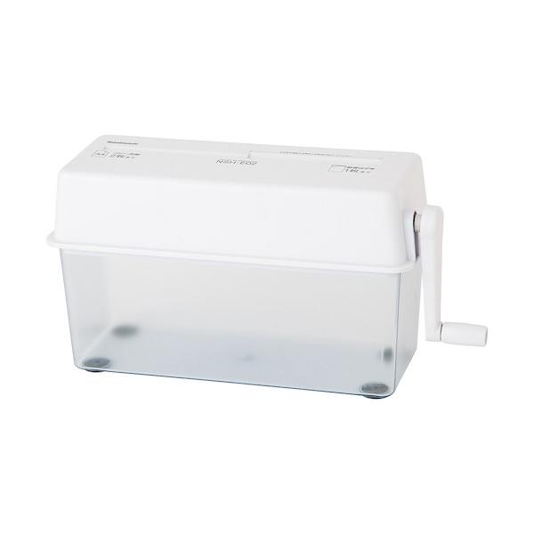 ■特徴 A4コピー用紙2枚、はがき1枚をクロスカットで細断可能です。 スリムな形状でインテリアになじむシュレッダです。 ■仕様 ●本体寸法:W286（342）×D118×H166mm（）は使用時●本体重量:約1.5kg●材質:本体/ABS、...