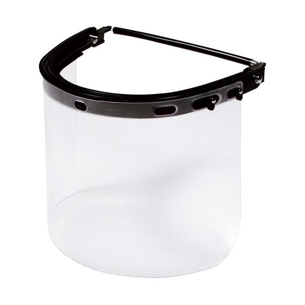 ■特徴 様々なヘルメットに取付可能なPC製防災面です。 後部のバンドと前部の溝でほとんどのヘルメットに取り付可能です。 軽量なプラスチック製バンドです。 ポリカーボネート、遮光、金属メッシュなど5種のレンズから選べます。 ■材質 金具:プラ...