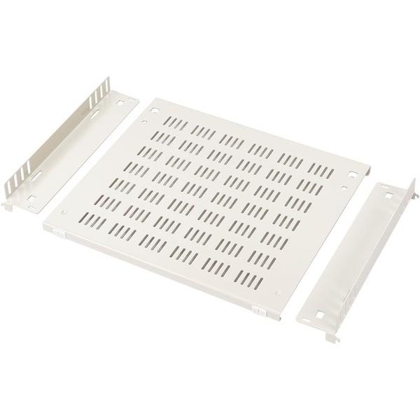 商品画像はイメージ画像です。実際とは異なる場合がございます。 重量機器の据え置き台に ●重量用台板とL型レールがセットになっています。 ●重量用台板の取り付けは、前面からファスナーにてワンタッチで固定できます。 (ねじ不要) ●固定ベルト（...