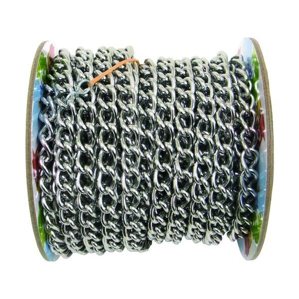 ■特徴 リンクを90度ひねったチェーン、仕上がりの美しさと扱いやすいチェーンです。 リールに巻いている製品のため、使用時に絡まりにくいです。 水回りに最適なステンレス製です。  ■用途 パーツとの併用で、転倒防止・連結部品として使用できます...