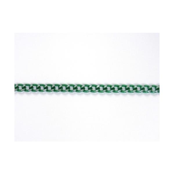 ■特徴 アルミ製のため、軽量で扱い易いです。 未溶接のため、軽量で対象物に取り付けが容易に行えます。  ■用途 パーツとの併用で、転倒防止・連結部品として使用できます。  ■仕様 アルミカラーチェン30m緑  ■材質 本体：アルミニウム（A...