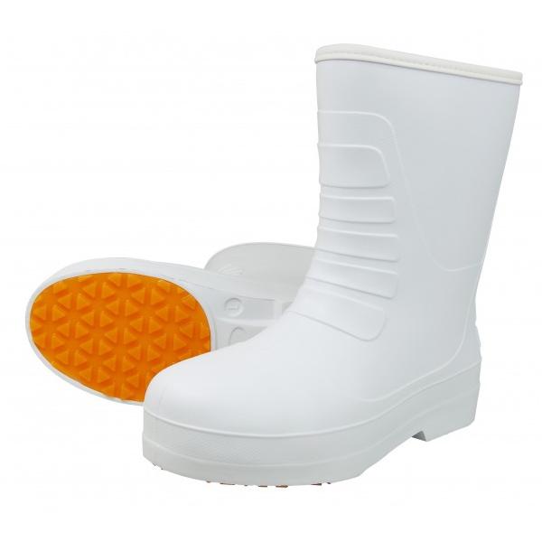 .耐油.耐滑に優れたHyperVデルタソール搭載の樹脂先芯入安全長靴です。 .アウトソールは、目詰まりしにくいデルタ形状を採用しており、食肉工場などの足底に詰まりやすい現場に最適です。 .インナーは着脱可能な8mm厚で、底部分はフェルト材で...