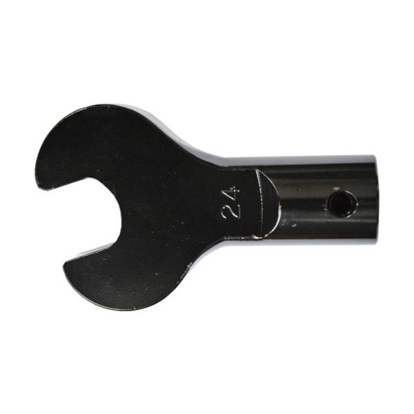 ■特徴 ヘッド交換式トルクレンチ用スパナヘッドです。 ●許容トルク(N・m):440 ●二面寸法(mm):24 ●寸法(mm)頭:70 ●寸法(mm)厚さ:20 ●有効長(mm):100 ●適用トルクレンチ:N440LCK、N440SPCK...