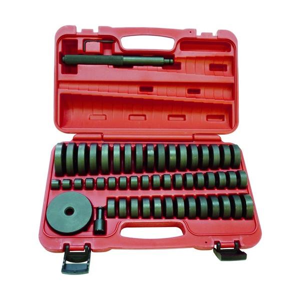 ■特徴 油圧プレスの併用又は手動でのハンマリングよる打込み作業ができ、グリップ先端にショック吸収アダプターを取り付け安定した作業もできます。 ベアリングやオイルシールなどさまざまな部品の圧入作業での打ち込みツール（治具）として使用します。 ...