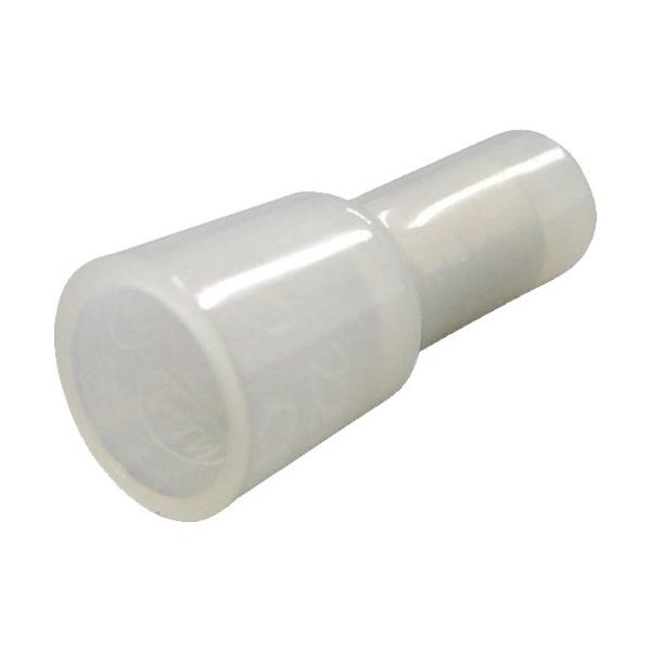 ■特徴 絶縁被覆の片側が閉じた形状になっています。 RoHS指令適合製品です。  ■用途 機器内配線において複数電線を重ね合わせての接続に。  ■仕様 JIS C2807規格品 定格電圧：300V 色：乳白色  ■材質 接続子:無酸素銅（C...